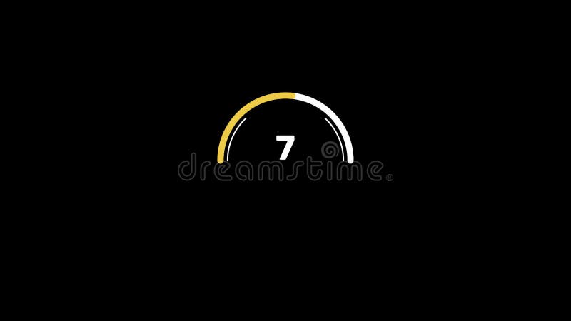 Animated Countdown from 15 Seconds on a Transparent Background Stock ...