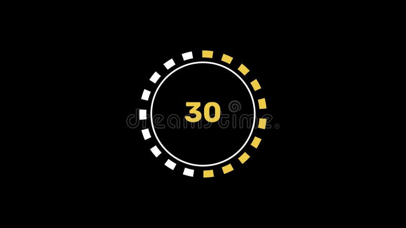Animated Countdown from 60 Seconds on a Transparent Background Stock ...