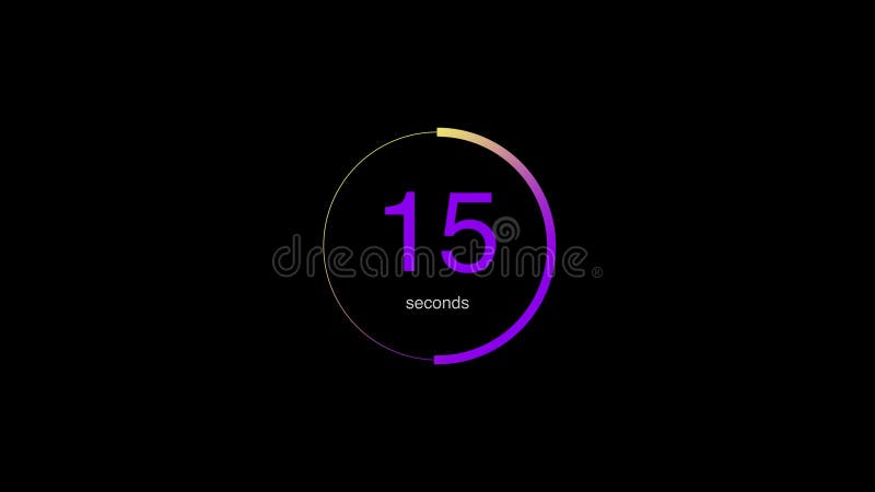 Animated Countdown from 30 Seconds on a Transparent Background Stock ...