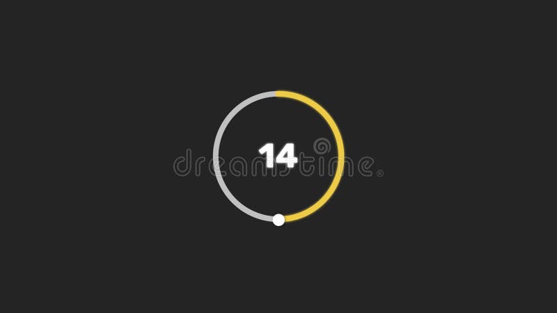 Animated Countdown from 10 Seconds on a Transparent Background Stock ...