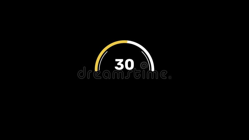 Animated Countdown from 60 Seconds on a Transparent Background Stock ...