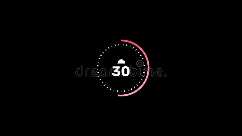 Animated Countdown from 60 Seconds on a Transparent Background Stock ...
