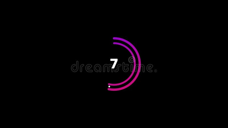 Animated Countdown from 15 Seconds on a Transparent Background Stock ...