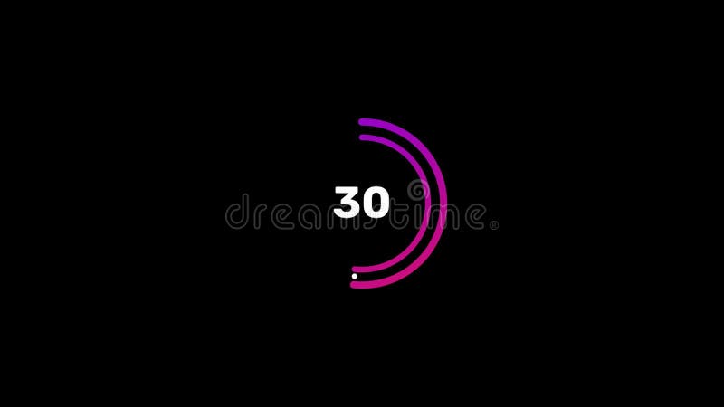 Animated Countdown from 60 Seconds on a Transparent Background Stock ...