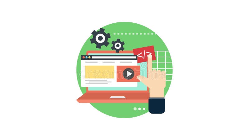 Animated Creative Process Icon Stock Video - Video of finding, browsing ...