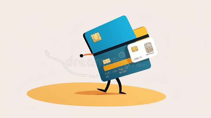 Animated Credit Card Pile Stock Illustrations – 2 Animated Credit Card ...