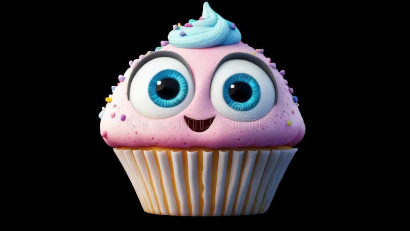 3D Cupcake Animation stock footage. Video of baking - 339142970