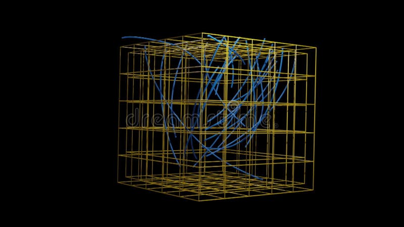 Animated Curved Lines Go Around Inside of a Square Stock Video - Video ...