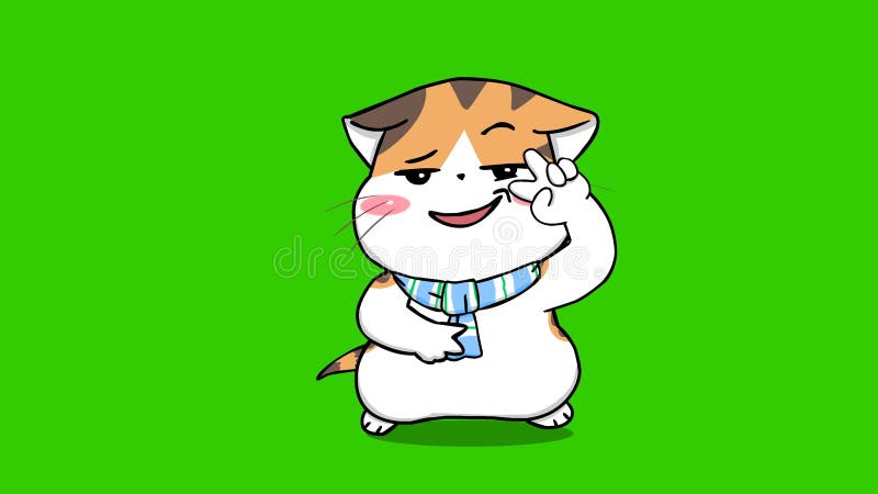 Animated Cute Dancing Cat - Green Screen Stock Footage - Video of funny ...