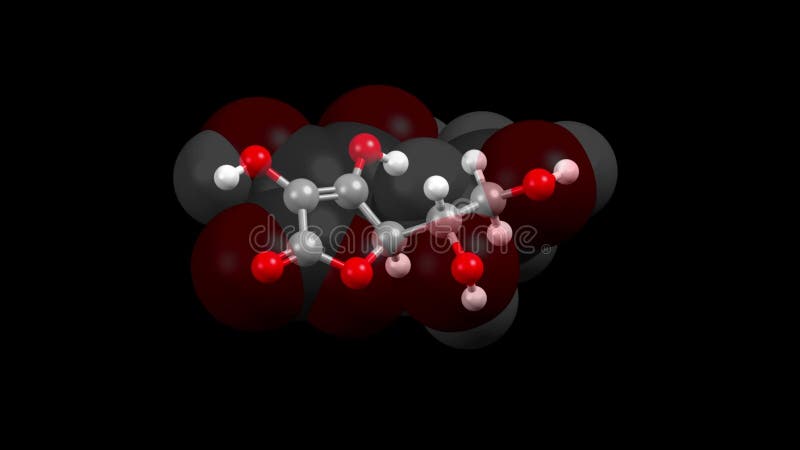 Structure of Vitamin C (ascorbic Acid) Stock Footage - Video of ...