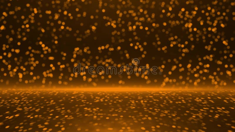 3d Beautiful Orange Glitter Particles Falling and Flickering Particles ...
