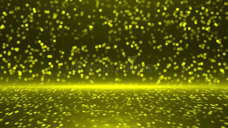 3d Beautiful Yellow Glitter Particles Falling and Flickering Particles ...