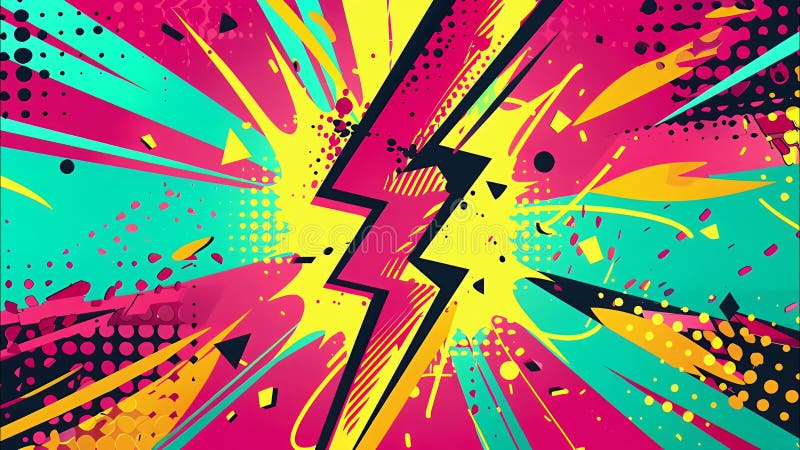 Animated 2d Cartoon or Comic Style Background with Vibrant Colors ...