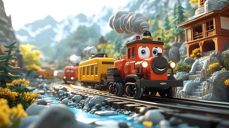 Animated 3D Cartoon Vehicles Engaged in Various Transportation ...