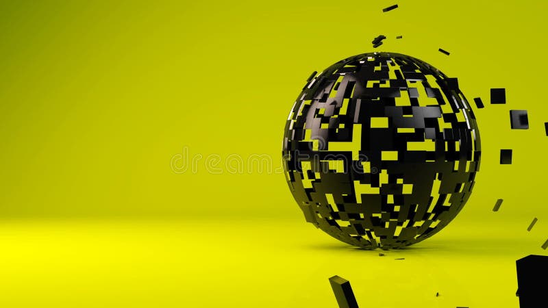 Animated 3d Geometric Sphere Stock Video - Video of black, design: 84718435
