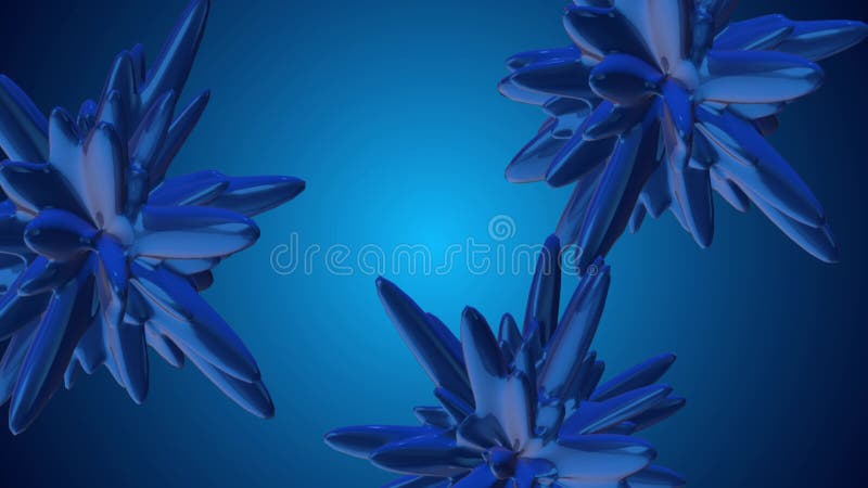 Animated 3d Illustration of Blue Objects that Randomly Change Shape ...