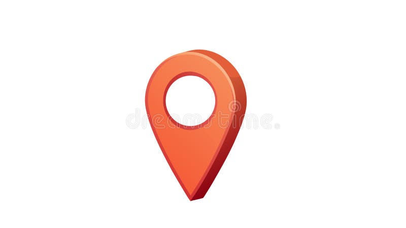 Animated 3D Location Pin Icon for Navigation and Map Positioning Stock ...