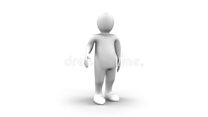 Animated 3d man stock footage. Video of isolated, form - 42767854