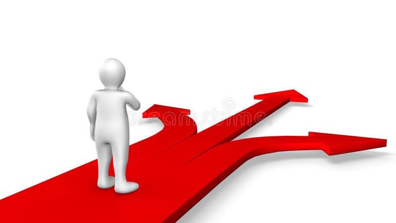 Animated 3D Man Walking on Arrows Stock Video - Video of billboard ...