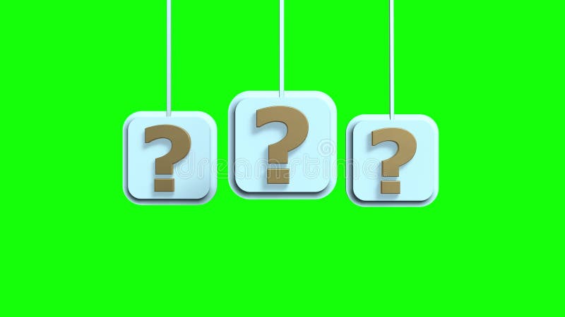 Animated Question Mark Comic Stop Motion on Green Screen Stock Footage ...