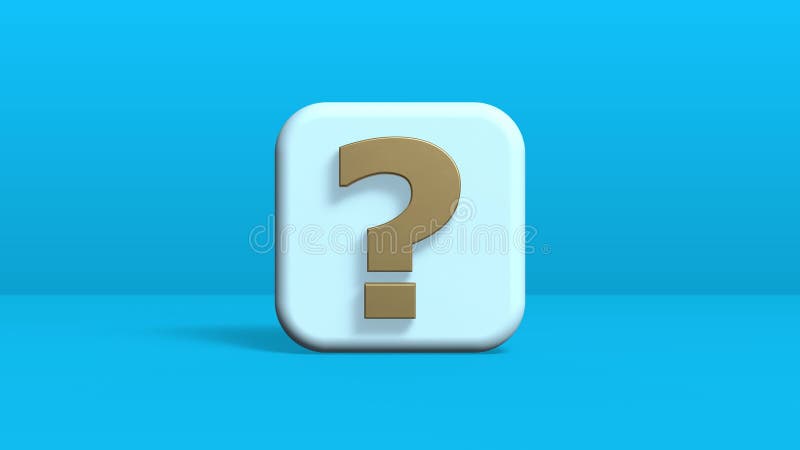 Animated 3D Mark Question Icon Blue Background Stock Video - Video of ...