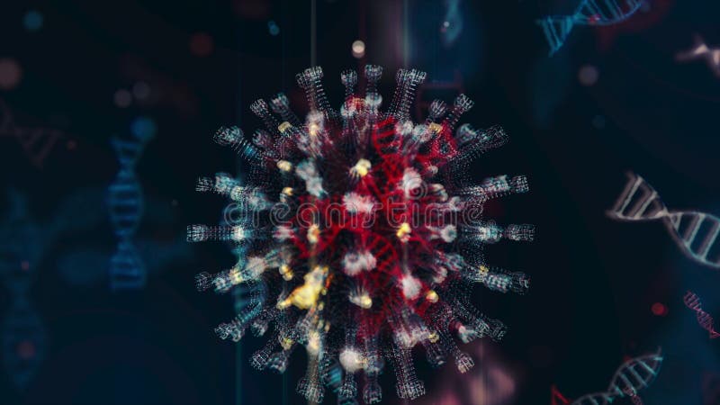 Animated 3d Model of Coronavirus 2019-nCoV Pathogen Cells Inside ...