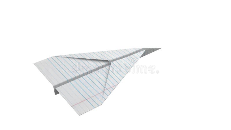Animated 3D paper airplane stock footage. Video of animated - 143677782