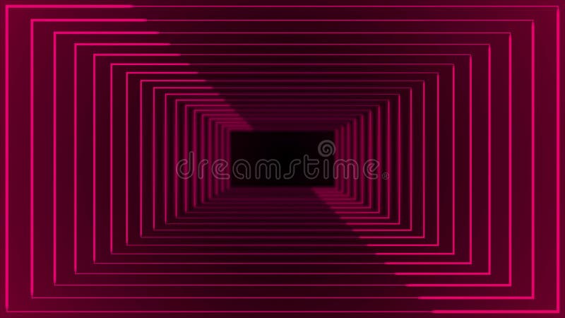 3d Rectangular Box Tunnel Neon Light Gradient Background, Neon Lines ...