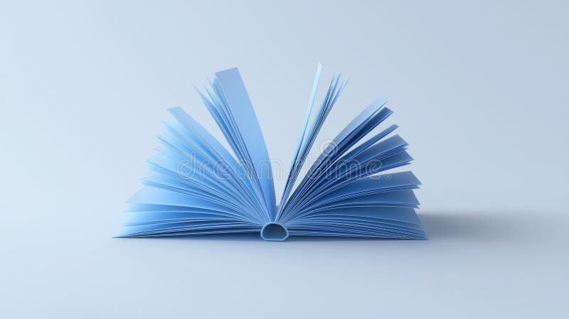 Animated 3D Rendering of an Icon of a Blue Open Book Isolated on White ...