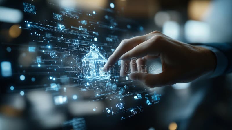 An Animated 3D Rendering Shows a Businessman Interacting with a Smart ...