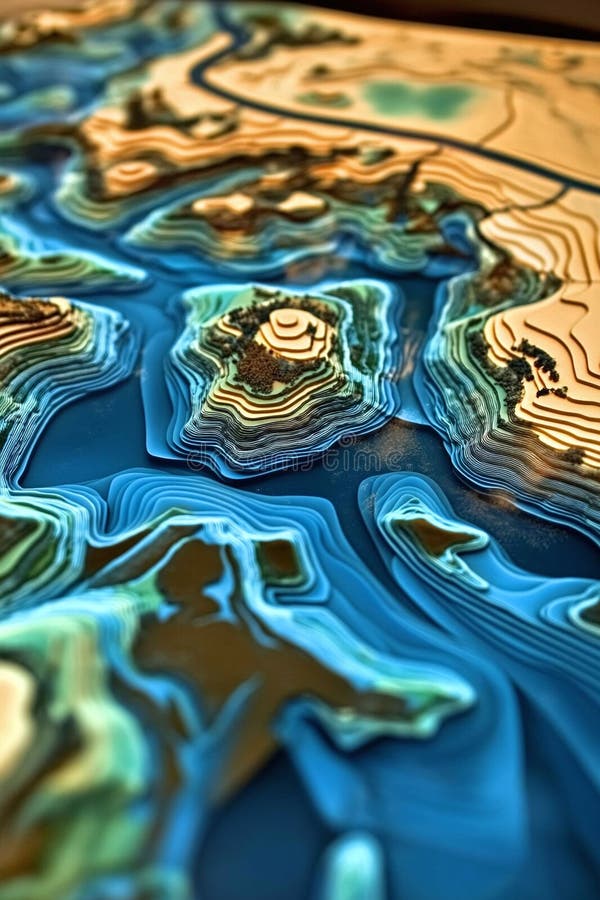 An Animated 3D Topographical Map Illustrating Geographical GIS Data ...