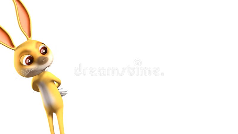 Animated 3D Waiting Bunny Rabbit Stock Video - Video of white, animated ...
