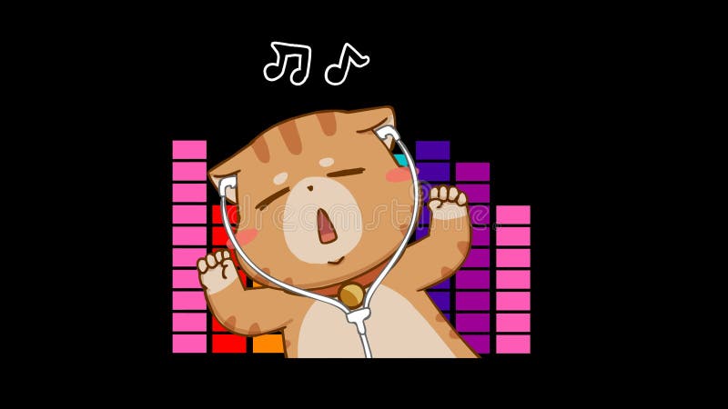 Animated Dancing Cat - Transparent Background Stock Footage - Video of ...