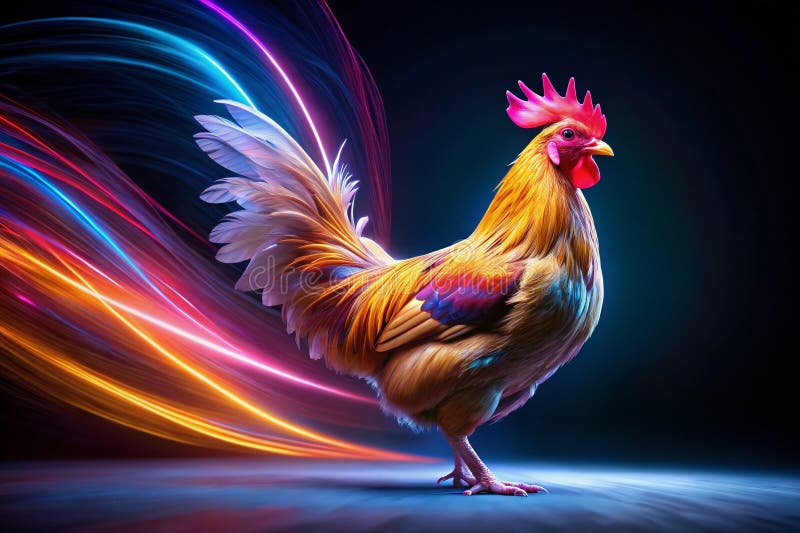 Animated Dancing Chicken Loop Long Exposure 3D Render with Alpha ...