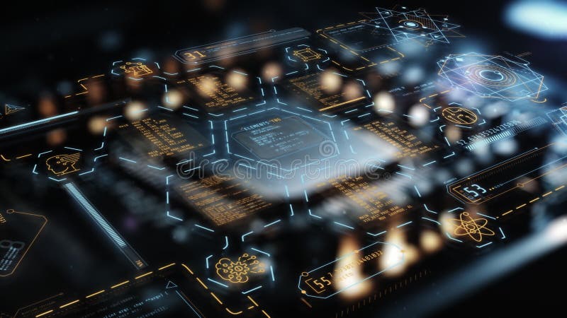 Processor-themed Animated Data Visualizations with Program Codes Stock Video - Video of ...