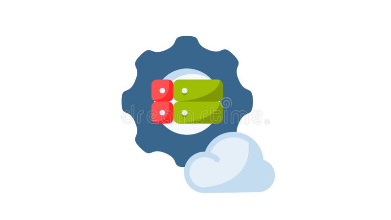 Animated Database Connection with Cloud, Gear and Server Stock Video ...