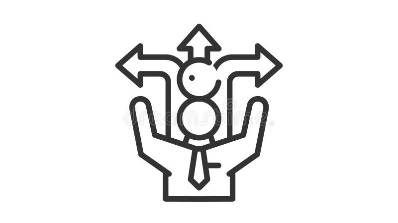 Animated Decision Making with Person, Checklist and Arrows Pointing Up ...