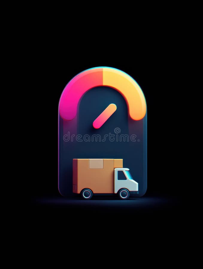 Delivery Status Bar Visualizing Package Progress with Bright Light ...