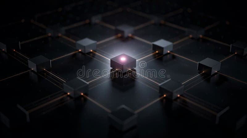 Animated Diagram Illustrating Distributed Data in a Digital Network ...