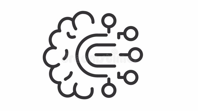 Animated Half Gear White Line Icon Stock Footage - Video of ...