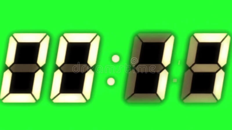 Animated Digital Clock on Green Screen Stock Video - Video of ...