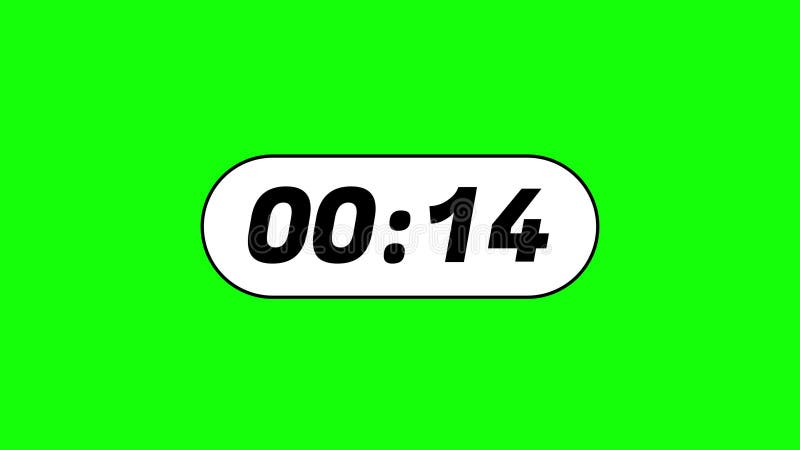 Animated Digital Countdown Clock Green Screen 30 Seconds Stock Video ...