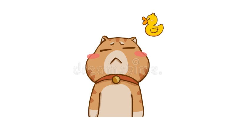 Animated Dizzy Cat on White Background Stock Footage - Video of vector ...