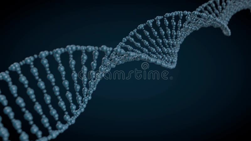 Animated DNA Chain Model. 3D Stock Video - Video of dark, focus: 98495341