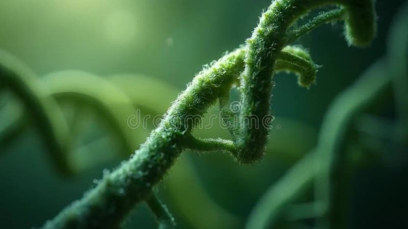 Animated DNA Strand Visualization with Organic Texture and Vibrant ...