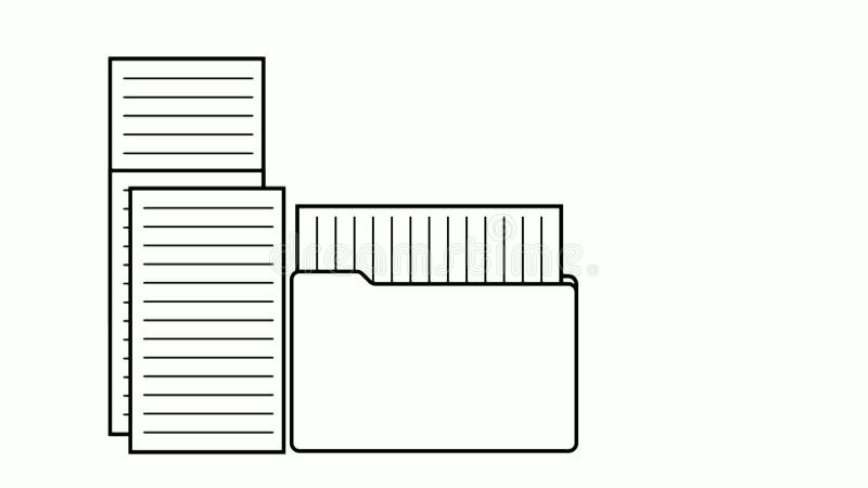 Animated Folder with Paper Documents. Clipboard Stock Video - Video of ...