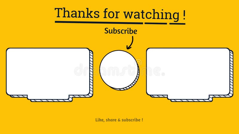 Animated Doodle End Screen for Video Stock Video - Video of follow ...