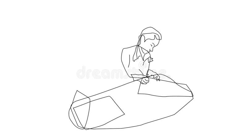 Animated Drawing of Students Writing Assignment Taking Test Quiz ...