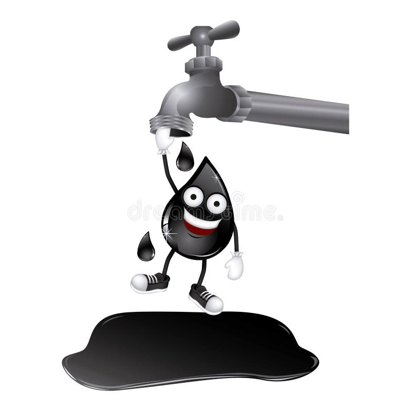 Animated Drop of Petroleum and Barrel Oil Spilled Stock Illustration ...
