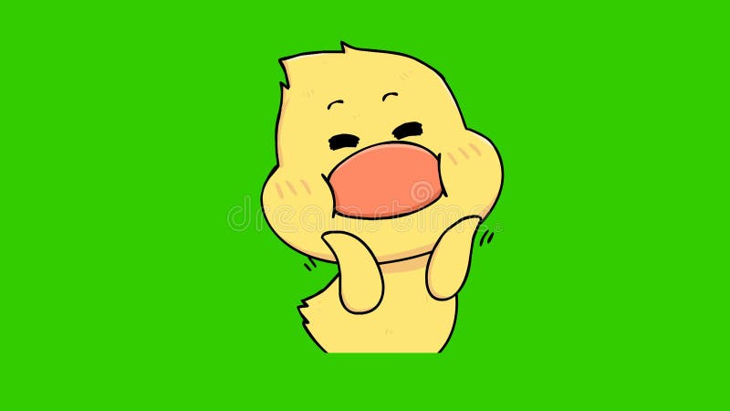 Animated Duck Clapping in Congratulations with Green Screen Stock ...